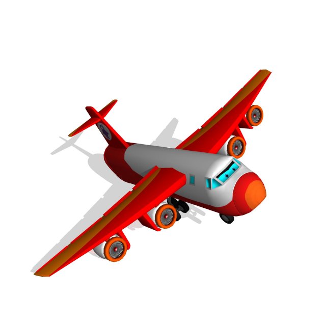 cargo plane 3D Model in Jet 3DExport