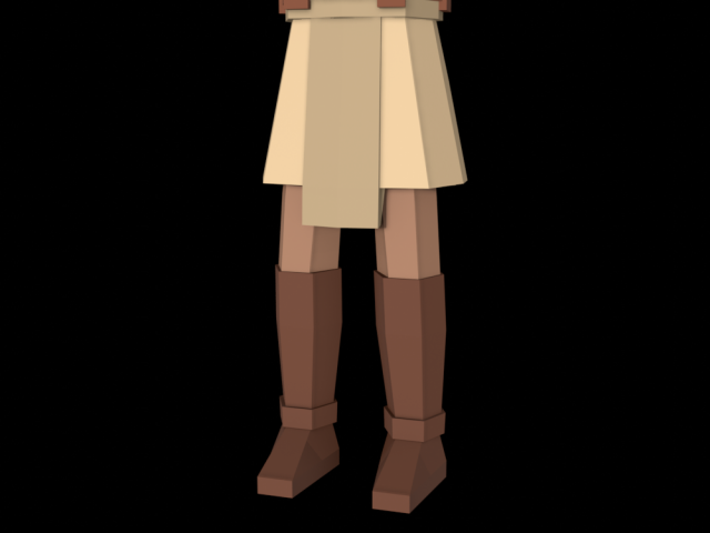 star wars obi wan jedi 3d rigged model low poly low-poly Modelo 3D in ...