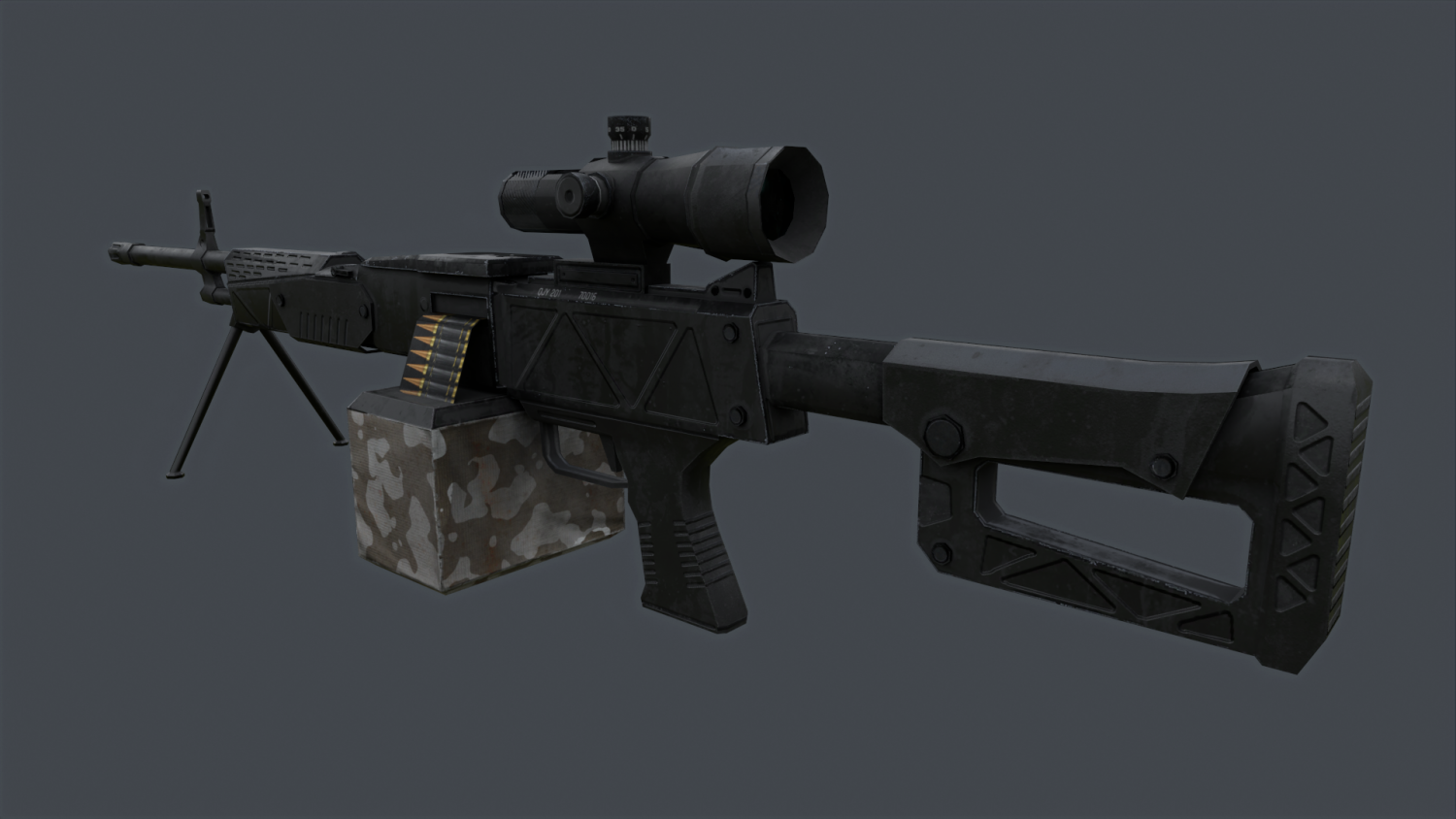 QJY-201 Modelados 3D in Ametralladora 3DExport