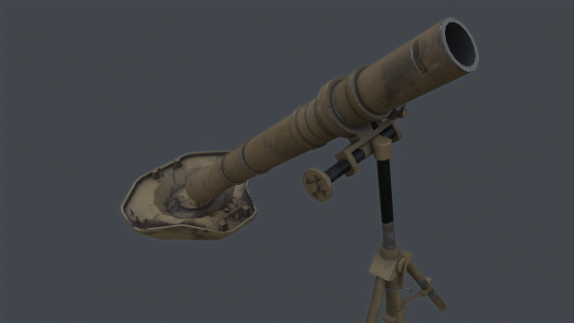 PBP-172 120mm mortar china PLA 3D Model in Heavy Weapon 3DExport