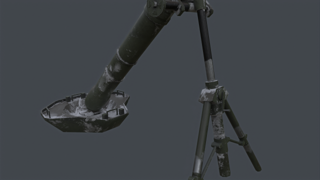 PBP-172 120mm mortar china PLA 3D Model in Heavy Weapon 3DExport