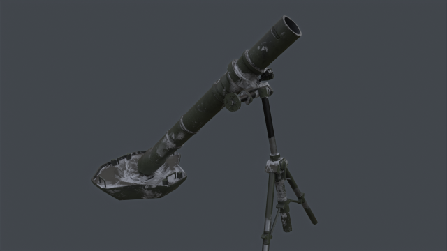 PBP-172 120mm mortar china PLA 3D Model in Heavy Weapon 3DExport