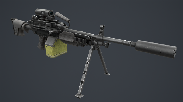 FN MINIMI MK3 762mm 3D Model in Machine Gun 3DExport