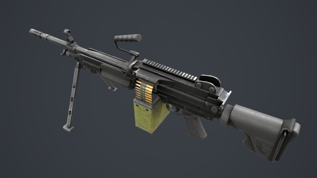 FN MINIMI MK3 762mm 3D Model in Machine Gun 3DExport