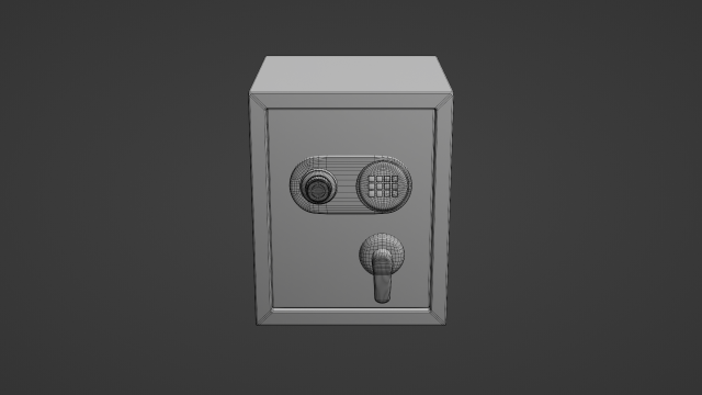 Simple Safe 3D Model in Household Items 3DExport