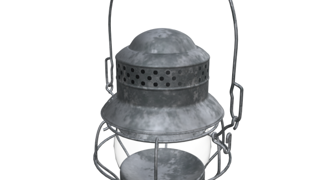 Antique Train Lantern 3D Model in Lamp 3DExport