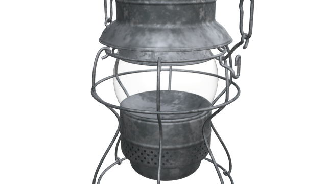 Antique Train Lantern 3D Model in Lamp 3DExport