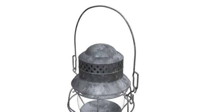 Antique Train Lantern 3D Model in Lamp 3DExport