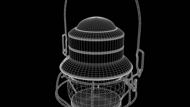 Antique Train Lantern 3D Model in Lamp 3DExport