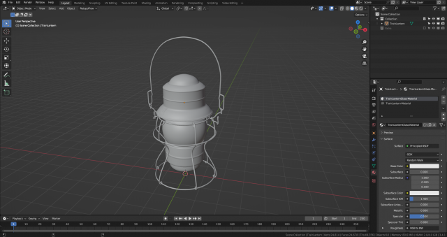 Antique Train Lantern 3D Model in Lamp 3DExport