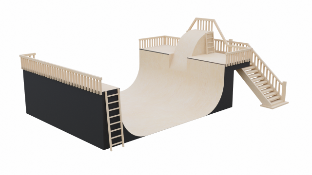 Skatepark Halfpipe Collection 3D Model in Game Assets 3DExport