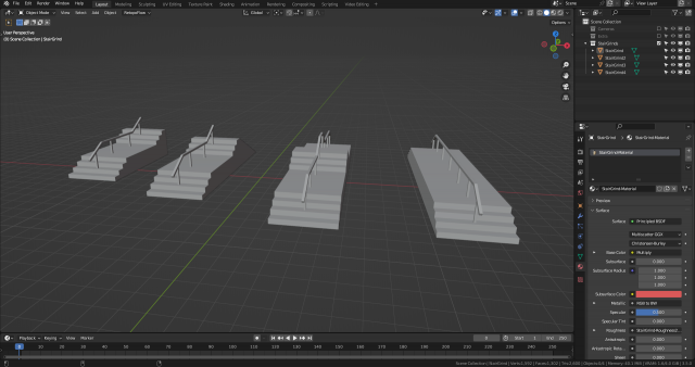 Skatepark Stair Grind Collection 3D Model in Game Assets 3DExport