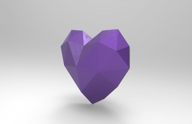 low poly heart 3d print 3D Print Model in Other 3DExport