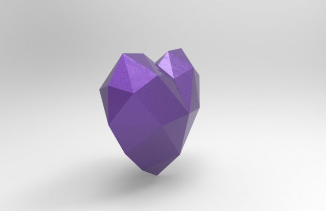 low poly heart 3d print 3D Print Model in Other 3DExport
