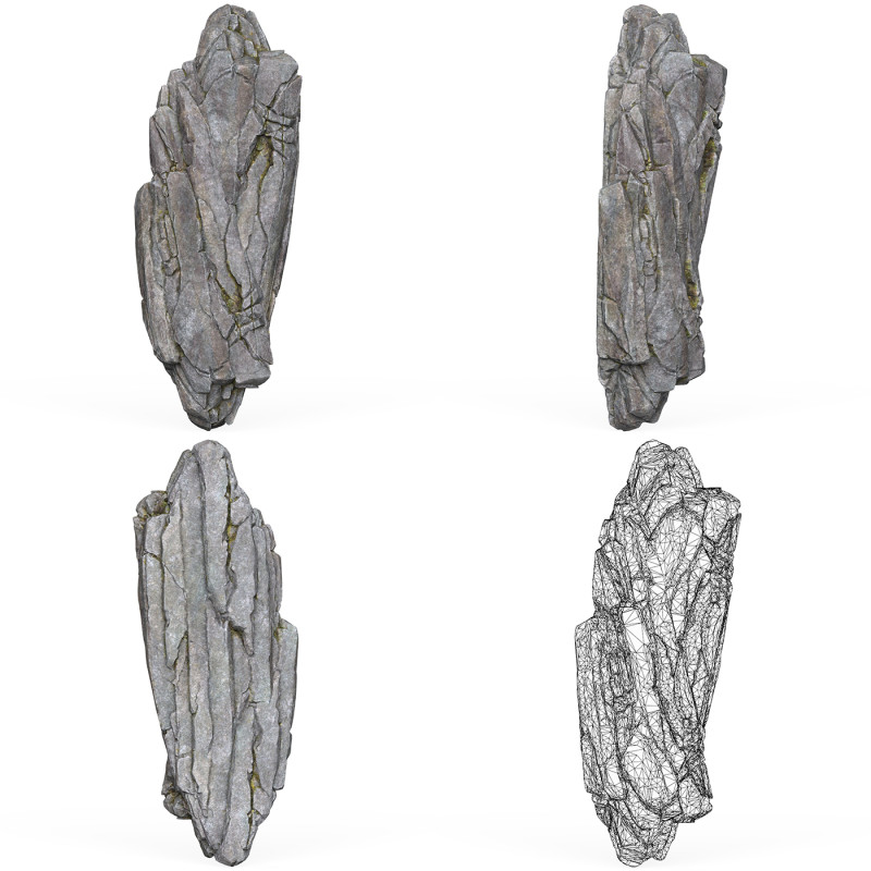 Realistic Low Poly Rock Cliff Collection 3D Model in Other 3DExport