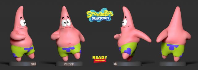 patrick star - spongebob squarepants fanart 3D Print Model in Child ...