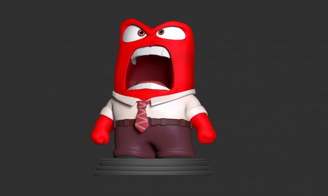 anger - inside out fan art 3D Print Model in Man 3DExport