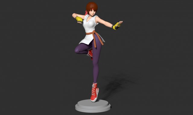 yuri sakazaki - king of fighters fanart 3D Print Model in Woman 3DExport