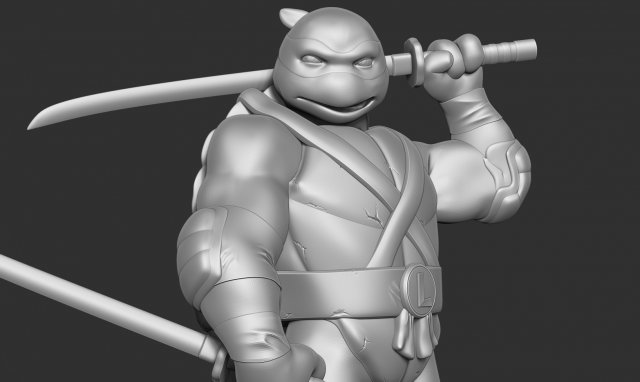 leonardo - tmnt fanart 3D Print Model in Animals 3DExport