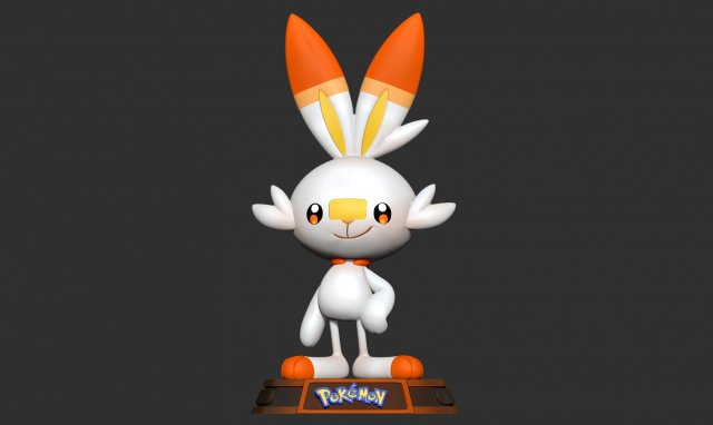 Scorbunny - Pokemon Fanart Modelo de impresión 3D in Monstruos y ...