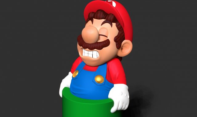 Mario is stuck in a pipe Modelo de impresión 3D in Monstruos y ...