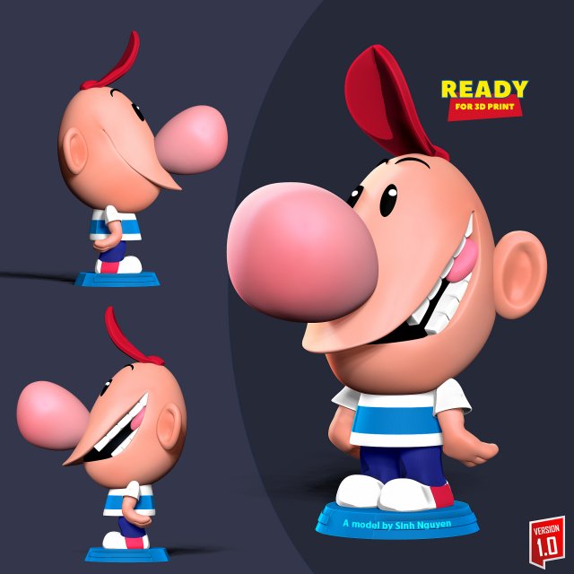 Billy - Cartoon Network Fanart 3D Print Model in Child 3DExport