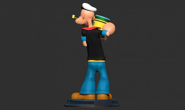 Popeye likes Spinach 3D Print Model in Man 3DExport