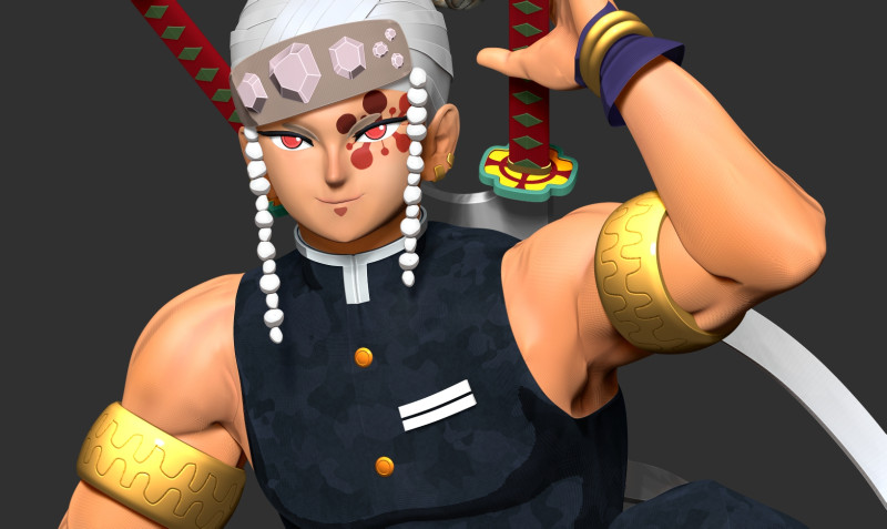 Tengen Uzui - Demon Slayer Modelo de Impressão 3D in homem 3DExport