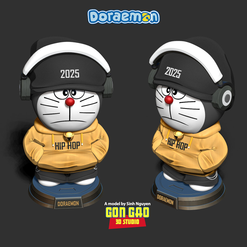 Doraemon Hip hop Modelo de impresión 3D in Monstruos y Criaturas 3DExport