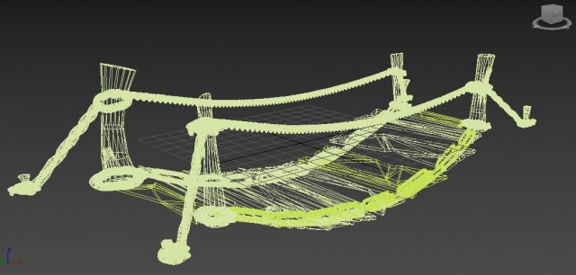 Rope bridge 3D Model in Bridge 3DExport