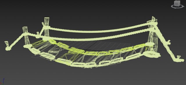 Rope bridge 3D Model in Bridge 3DExport