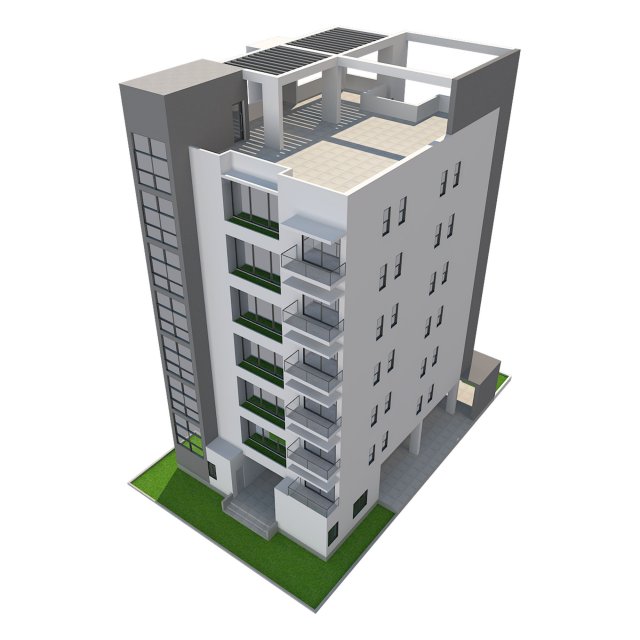 apartment building 1 Free 3D Model in Buildings 3DExport