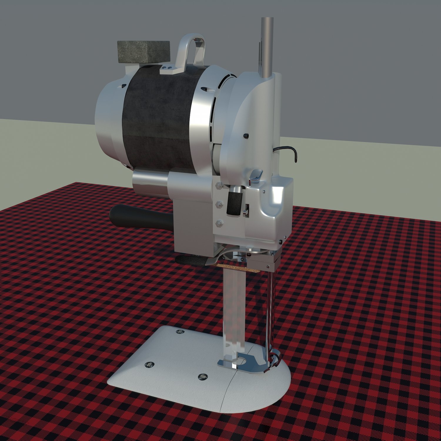 Eastman 627x Brute straight knife machine to cut fabrics 3D Model in ...