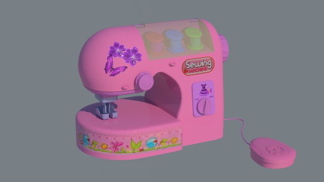 Kids Simulation Sewing Machine 3D Model in Toys 3DExport