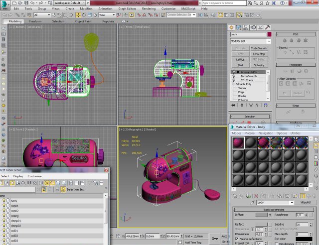Kids Simulation Sewing Machine 3D Model in Toys 3DExport