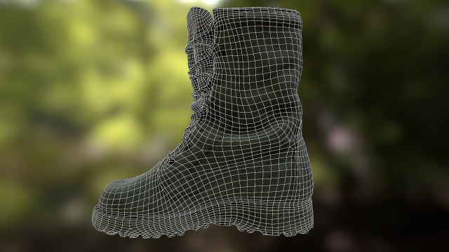 military boot low poly model 3D Model in Clothing 3DExport