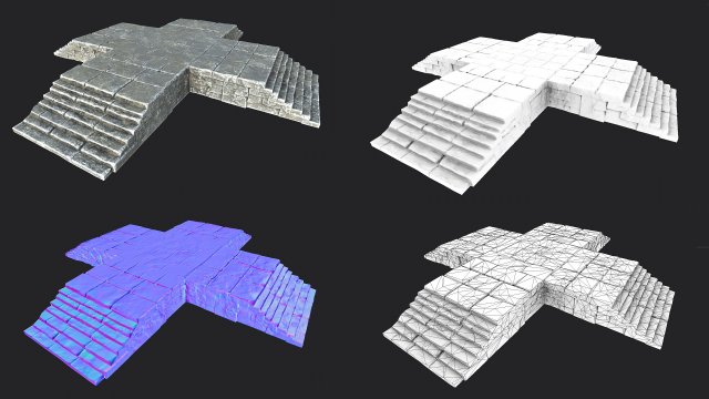 skull temple set 3D Model in Buildings 3DExport