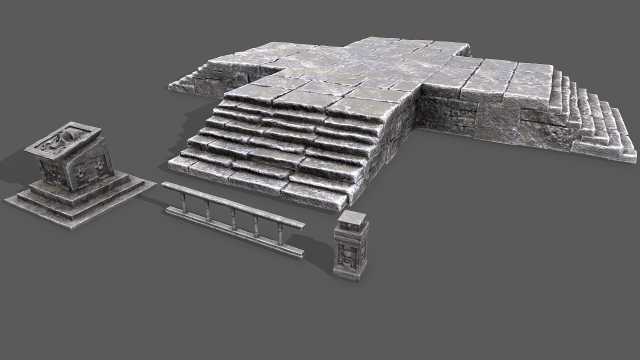 skull temple set 3D Model in Buildings 3DExport