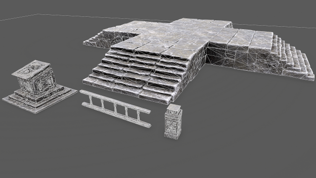 skull temple set 3D Model in Buildings 3DExport