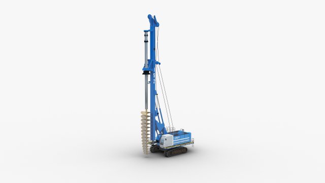 Piling Drill 3D Model in Heavy Equipment 3DExport