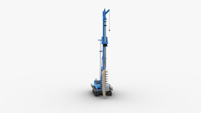 Piling Drill 3D Model in Heavy Equipment 3DExport