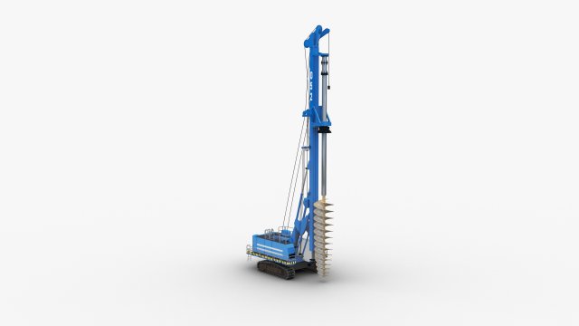 Piling Drill 3D Model in Heavy Equipment 3DExport