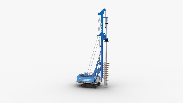 Piling Drill 3D Model in Heavy Equipment 3DExport