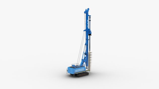 Piling Drill 3D Model in Heavy Equipment 3DExport