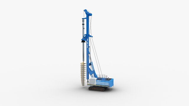 Piling Drill 3D Model in Heavy Equipment 3DExport