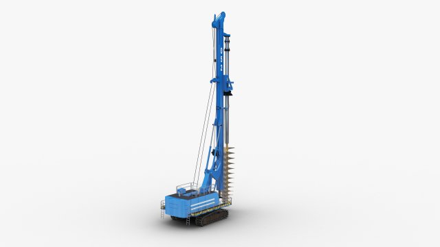Piling Drill 3D Model in Heavy Equipment 3DExport