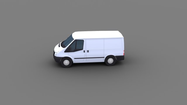 Transit Van Lowpoly 3D Model in Van and Minivan 3DExport