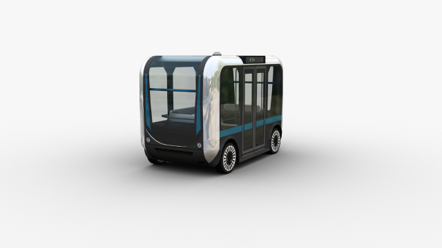 Olli Bus Lowpoly with interior 3D Model in Bus 3DExport