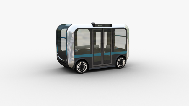Olli Bus Lowpoly with interior 3D Model in Bus 3DExport