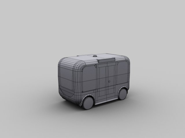 Olli Bus Lowpoly with interior 3D Model in Bus 3DExport